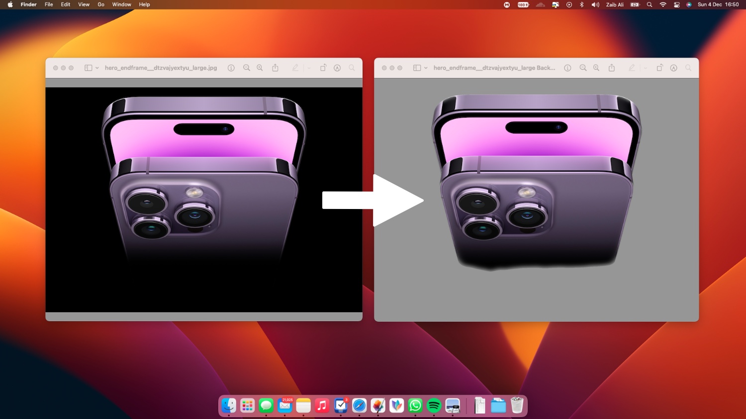 How to remove photo backgrounds in MacOS Ventura?