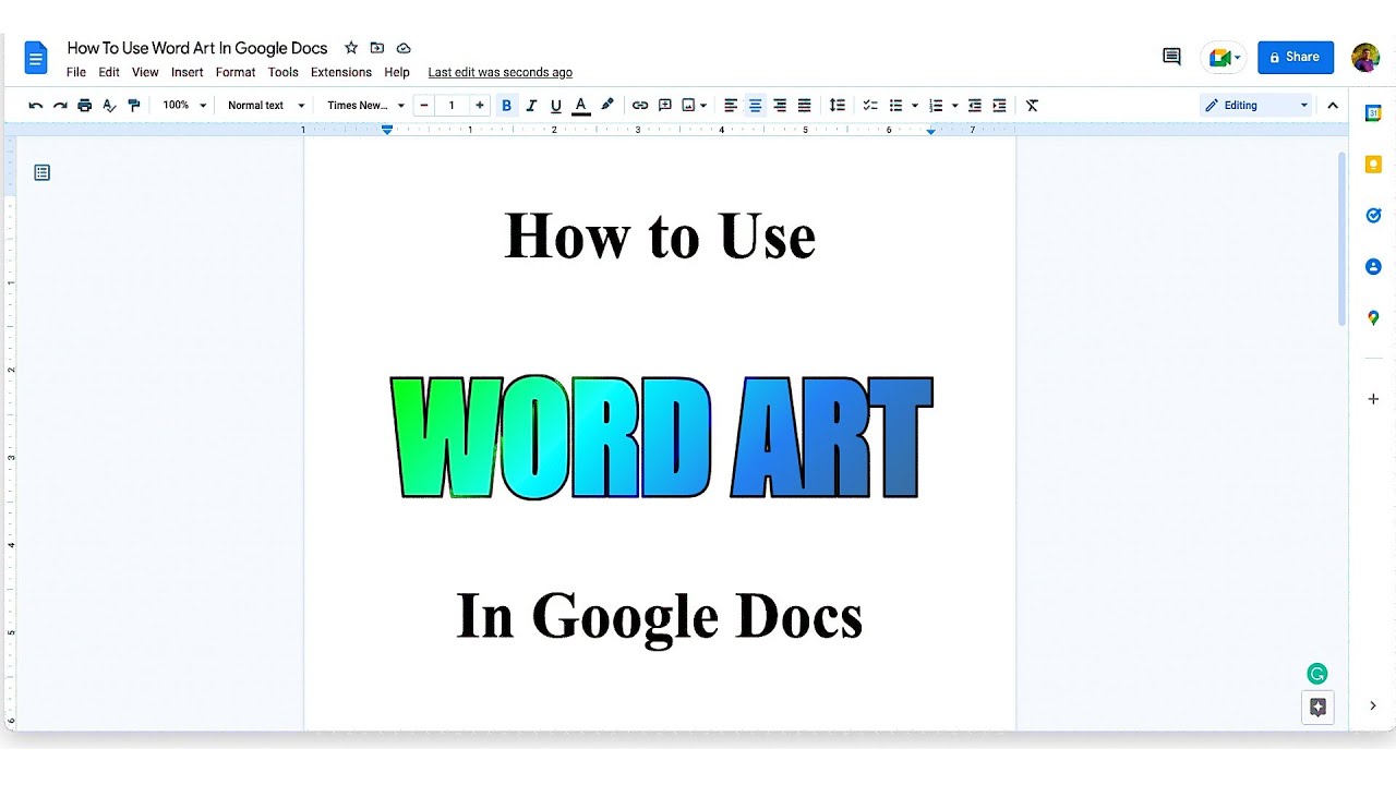 Google Docs: Πώς να βάλετε Word Art στο κείμενό σας;